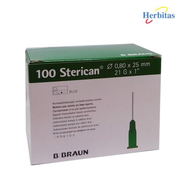 Agujas Sterican Verde 0,8x25mm | Aguja Hipodérmica Verde